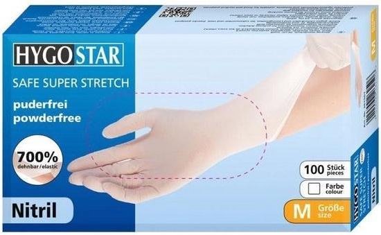 Hygostar nitril handschoenen Safe Super Stretch 100 stuks maat S ...