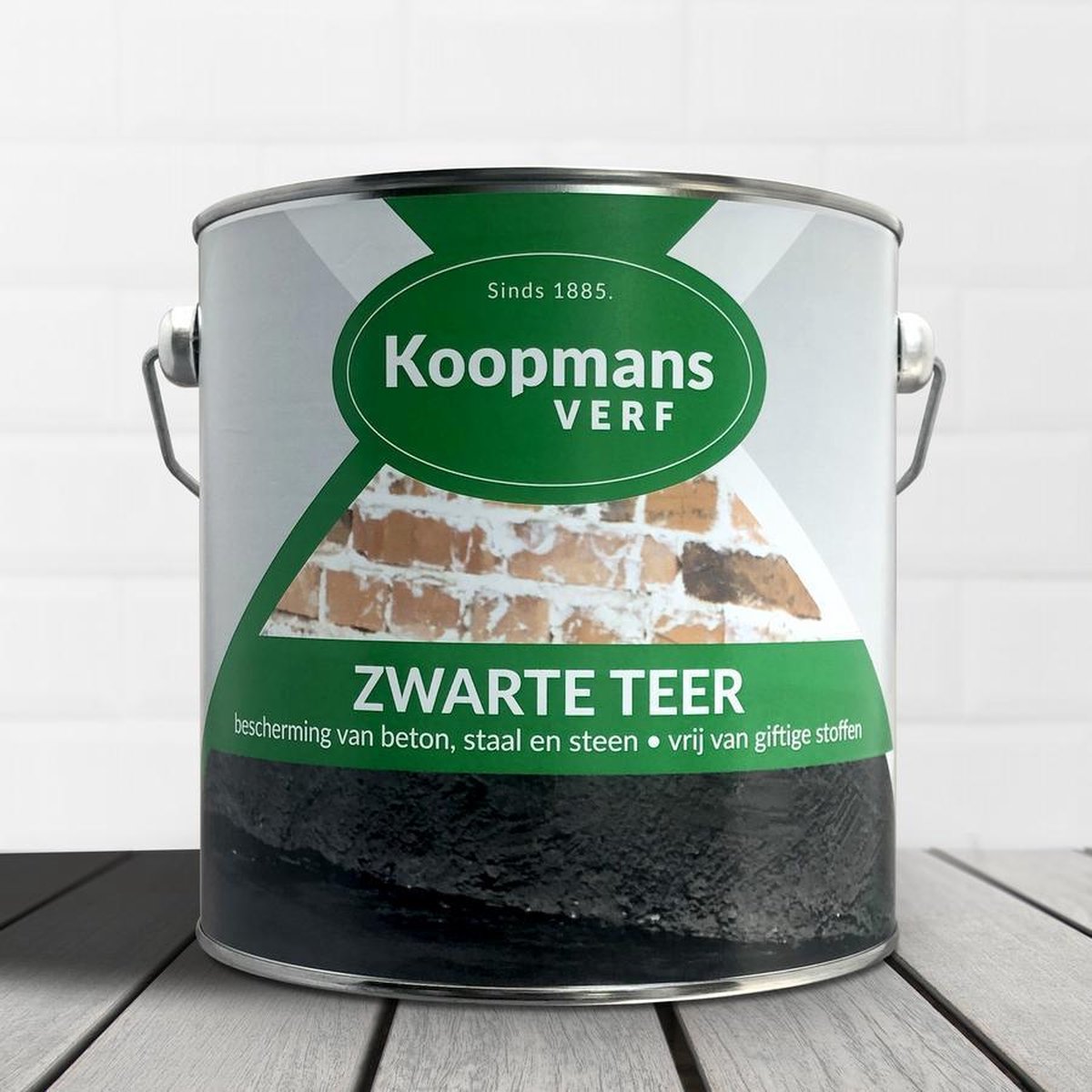 Koopmans Zwarte Teer - Beits - Dekkend - Terpentine basis - Zwart | bol.com