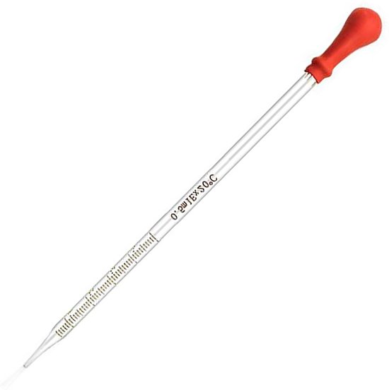 Druppelteller / Dropper / Druppelaar / Pipet | 0,5 ml | Rood | bol
