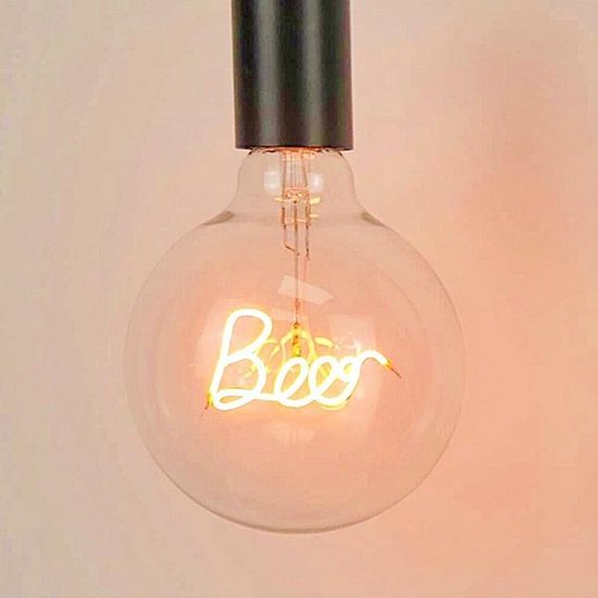 Steepletone staande lamp inclusief retro led lamp beer | bol.com