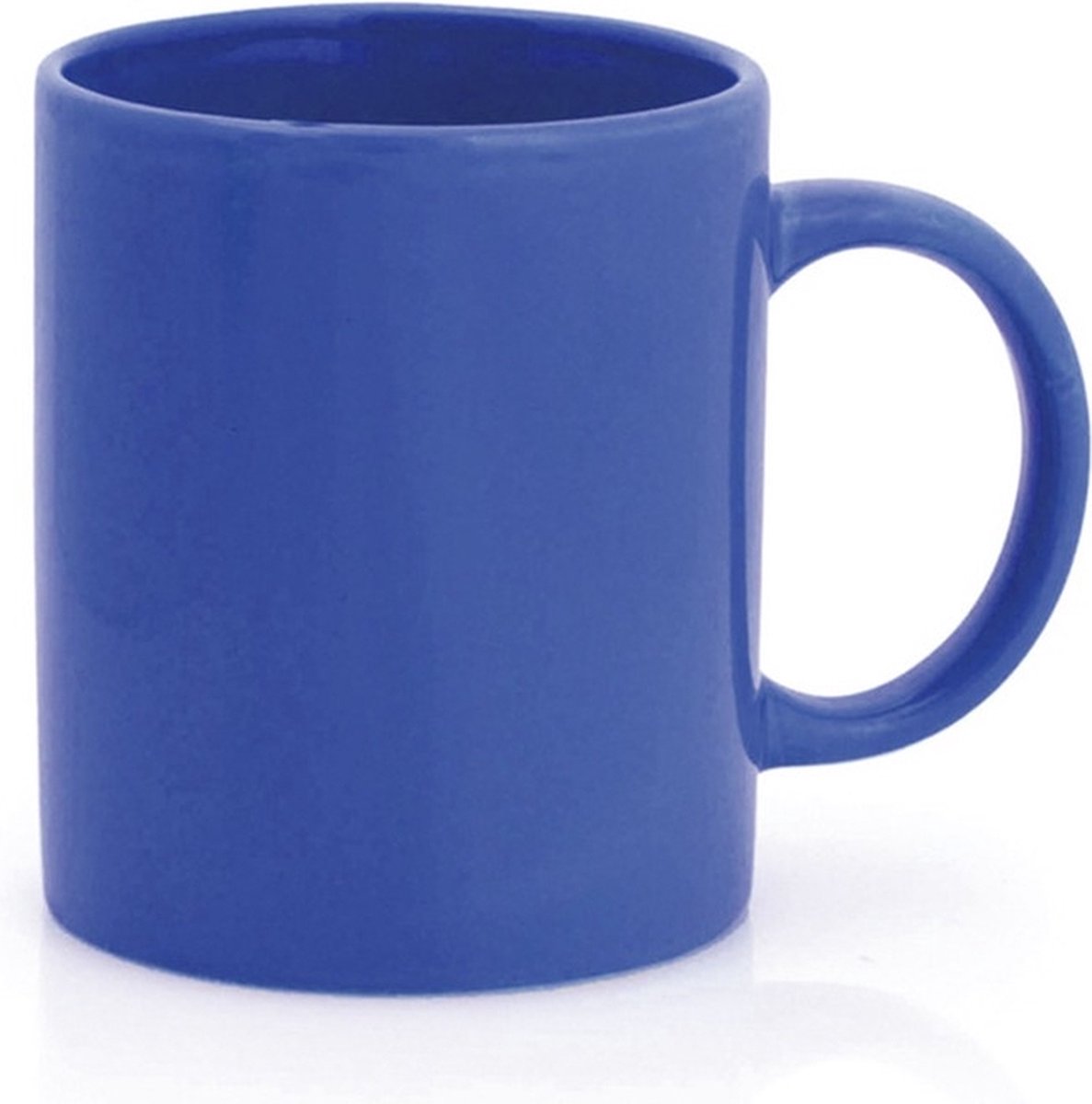 2x Drinkbeker/mok blauw 370 ml - Keramiek - Blauwe mokken/bekers voor ...