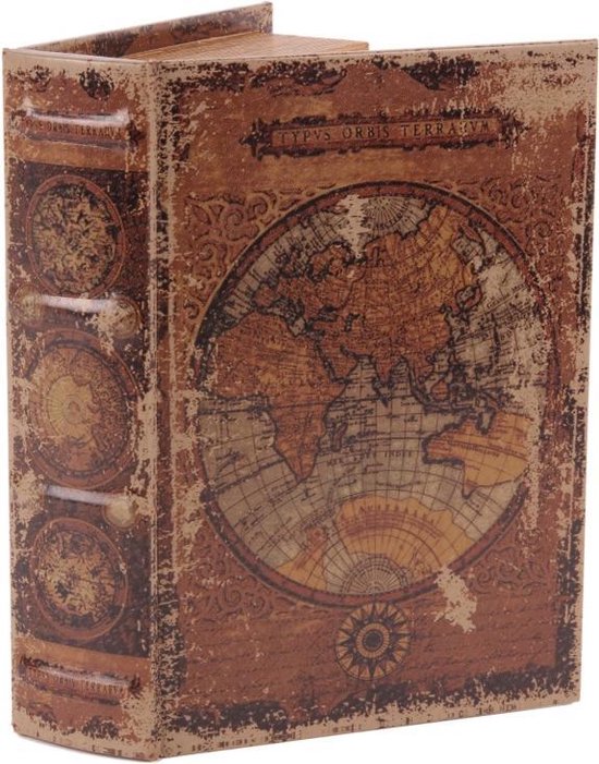 Book box 23 cm Worldmap | bol.com