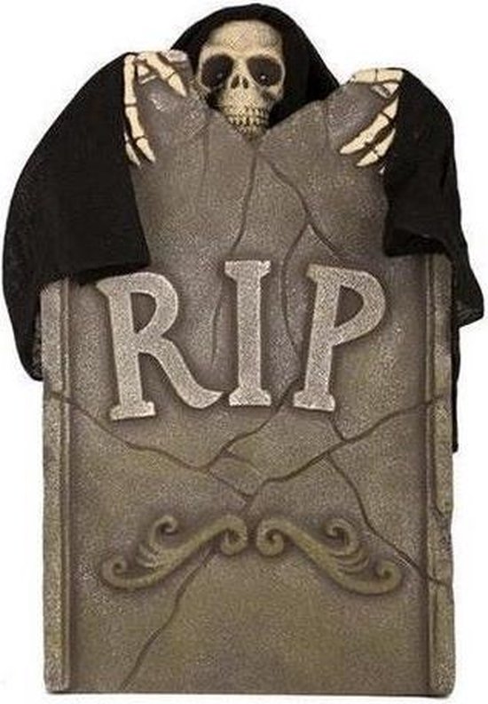 Grafsteen 60 cm met licht , geluid en beweging | Halloween deco | bol