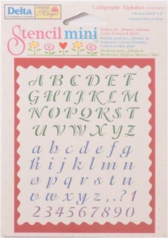 Delta stencil mini calligraphy alpDelta stencil mini calligraphy alp | bol