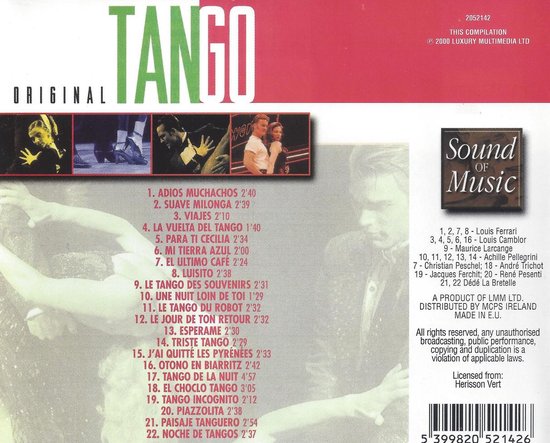 Original Tango, various artists | CD (album) | Muziek | bol