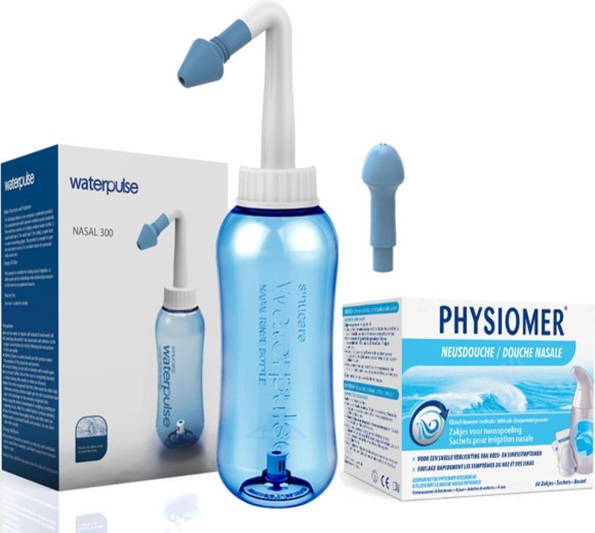Waterpulse Neusdouche - 0.3L - Hooikoorts - Inclusief 1 spoelzout ...