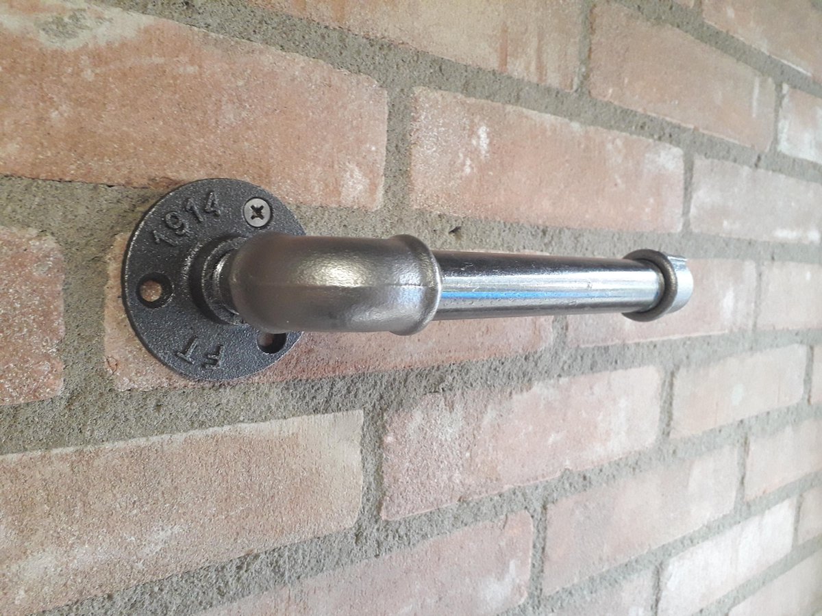 Toiletrolhouder Industrieel – Incl. bijbehorende schroeven - Wc-rol ...