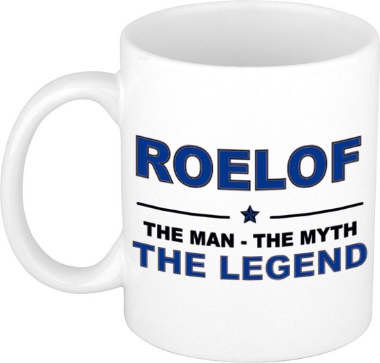 Naam cadeau Roelof - The man, The myth the legend koffie mok / beker ...