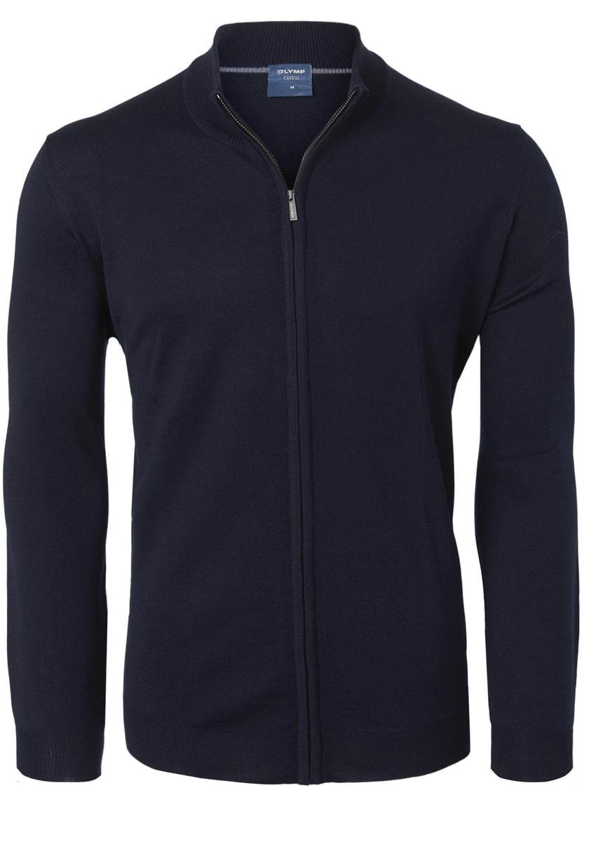 bol.com | OLYMP heren vest wol - marine blauw (met rits) - Maat L