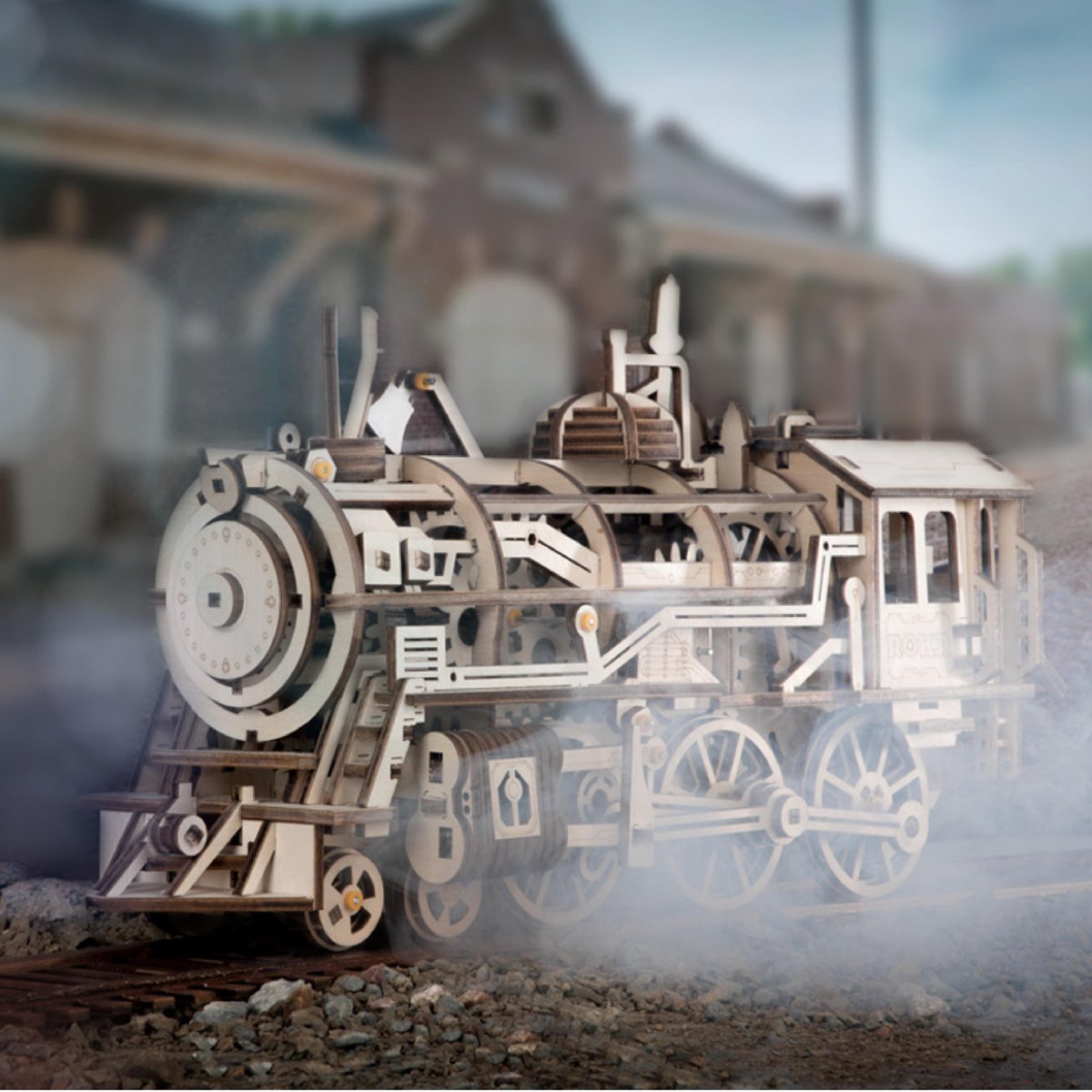 Robotime LK701 locomotief|Modelbouwpakket hout|3D puzzel hout|Puzzel | bol