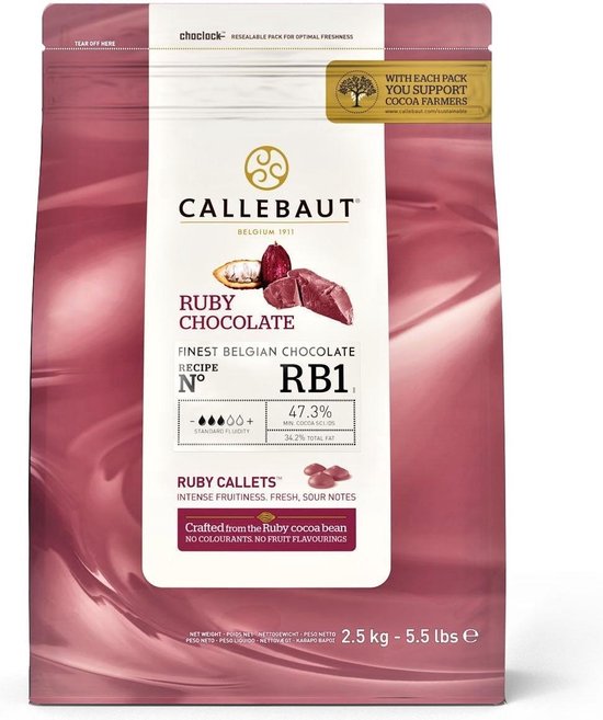 Callebaut Chocolade Callets - Ruby - 2,5 kg | bol