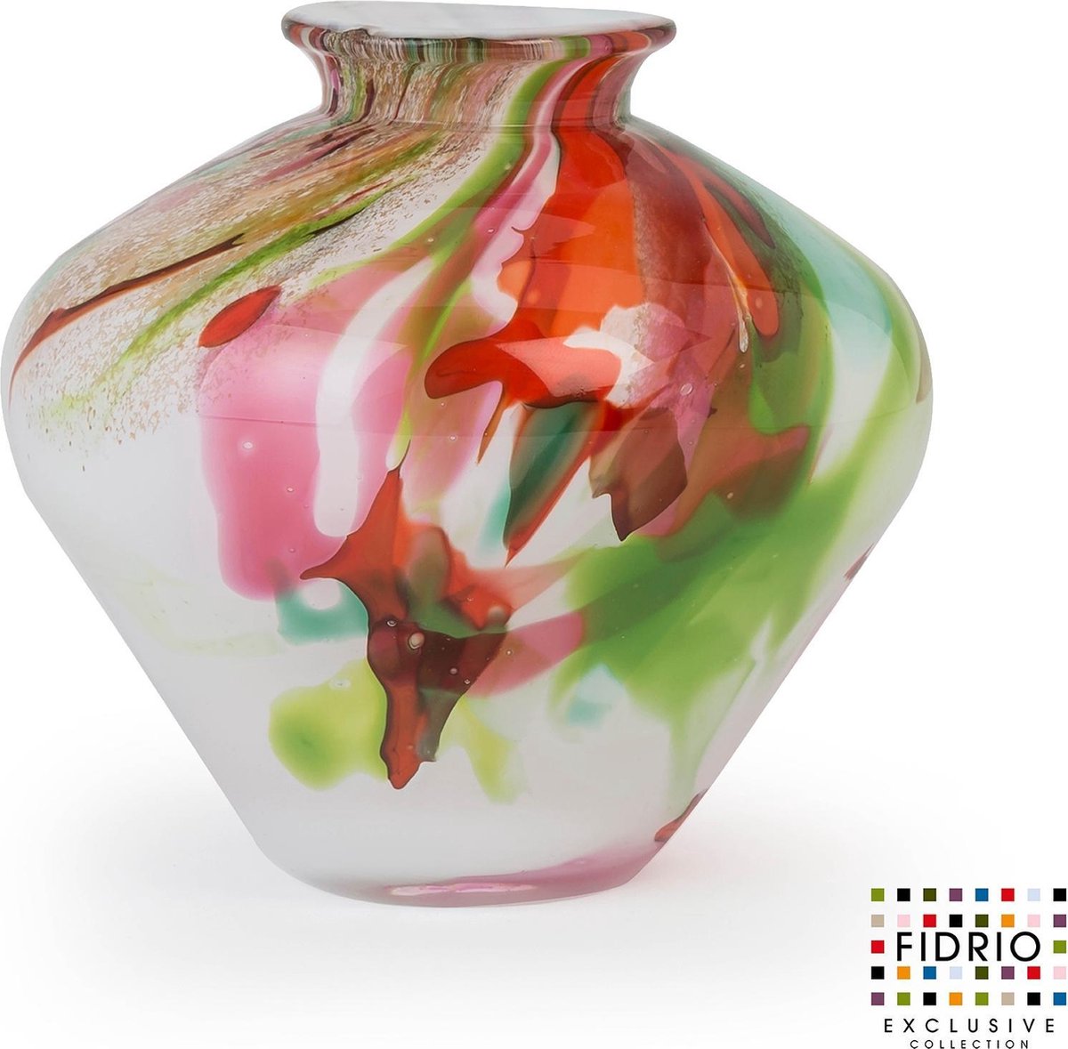 Design vaas Belly - Fidrio MIXED COLOURS - glas, mondgeblazen ...