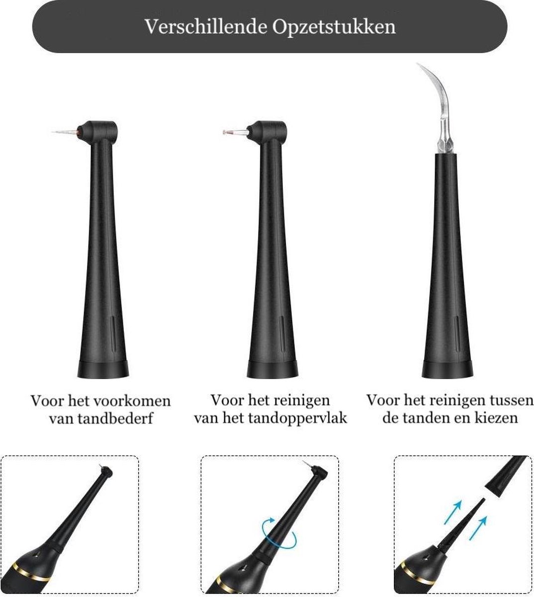 Elektrische Tandsteen Verwijderaar - Tandplak Verwijderaar - Inclusief ...