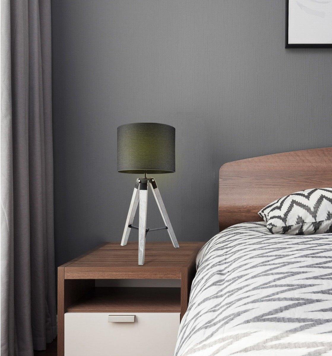 Light depot - Tafellamp Dia - Wit - Driepoot - Hout / Metaal | bol.com