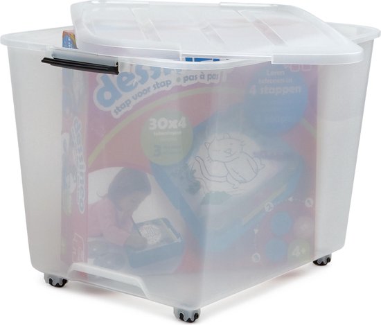IRIS Rollerbox opbergbox - 60L - 6 stuks - Transparant | bol.com