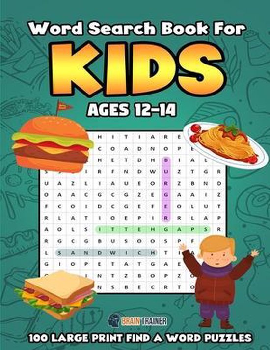 Word Search for Kids Ages 12-14 100 Large Print Find a Word Puzzles | bol