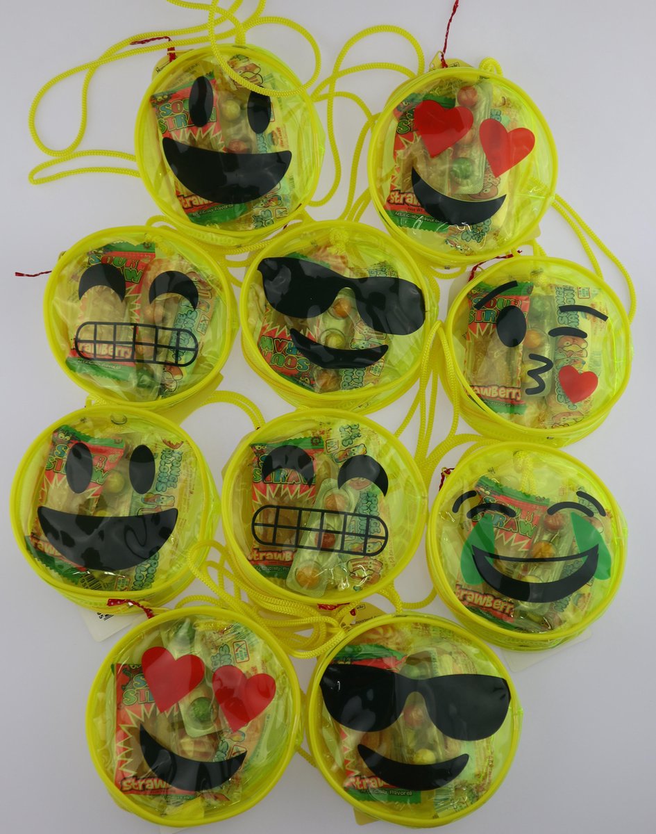 Smiley tasje met snoep | bol.com