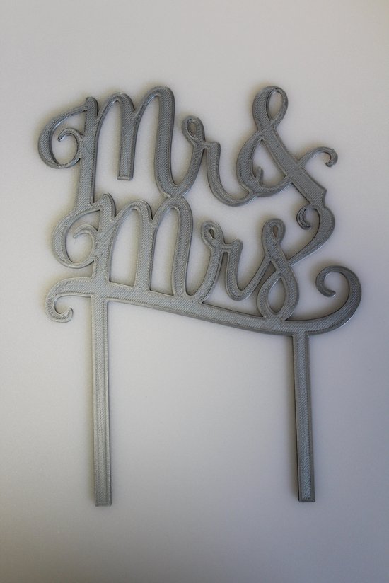 Taart topper Huwelijk - taarttopper bruiloft - taartopper herbruikbaar MR & MRS | bol