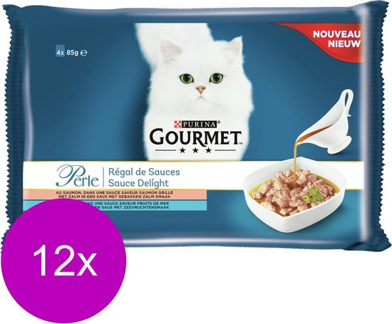 12x Gourmet Perle Sauce Delight Zalm - Tonijn 4 x 85 gr | bol.com