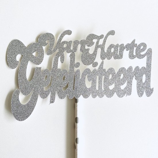 Taartdecoratie versiering| Taarttopper| Cake topper |Gefeliciteerd ...
