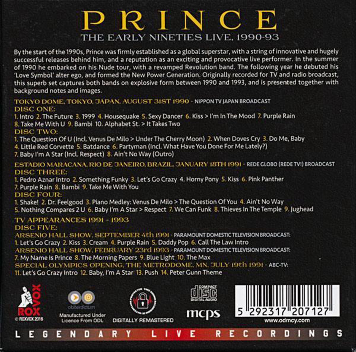 Prince - The Early Nineties Live, 1990-93, Prince | CD (album) | Muziek ...
