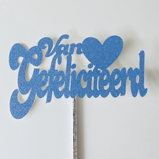 Taartdecoratie versiering| Taarttopper| Cake topper |Gefeliciteerd ...