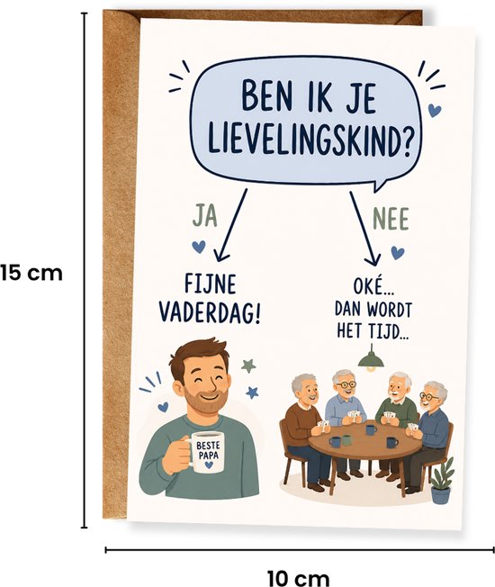 Ben ik je lievelingskind - Vaderdagkaart - Grappige kaart papa ...