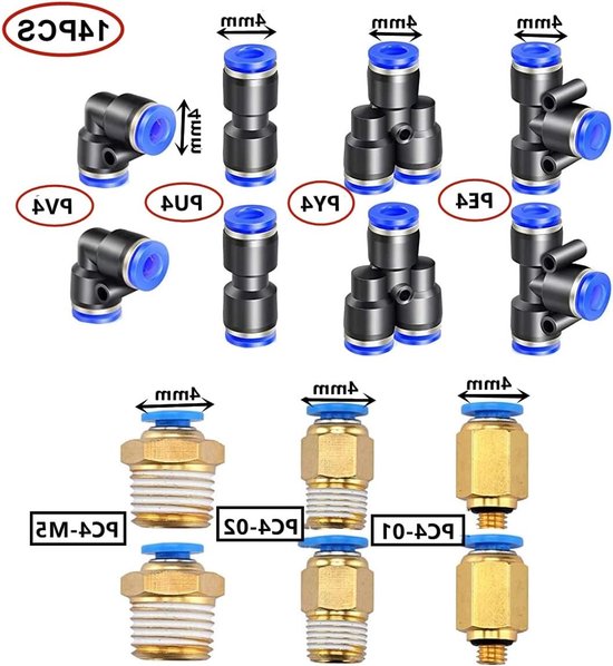 Pneumatische PU Slang 10 m, Flexibele Gecomprimeerde Lucht Slang, 4 mm ...