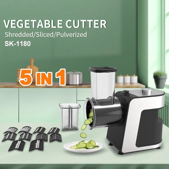 Seth Select Elektrische Groentesnijder 5-in-1 – Keukenmachine snijder ...