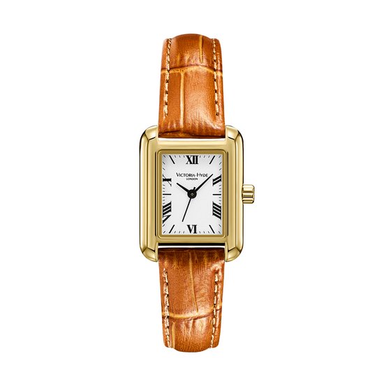 Victoria Hyde - Horloge Dames Rechthoekig - Leer - Analoog - In Lengte ...