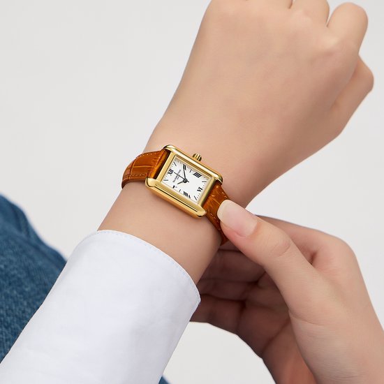 Victoria Hyde - Horloge Dames Rechthoekig - Leer - Analoog - In Lengte ...