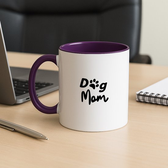 Hacebo® - Dog mom koffiebeker paars - Mama - Cadeau mama - thee mok ...