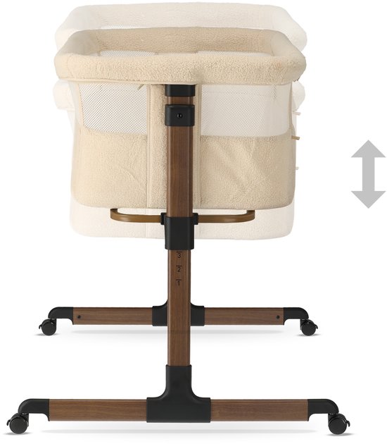 Deryan Snoozy Teddy Co Sleeper - Wieg voor Baby - Verstelbaar - Nougat ...