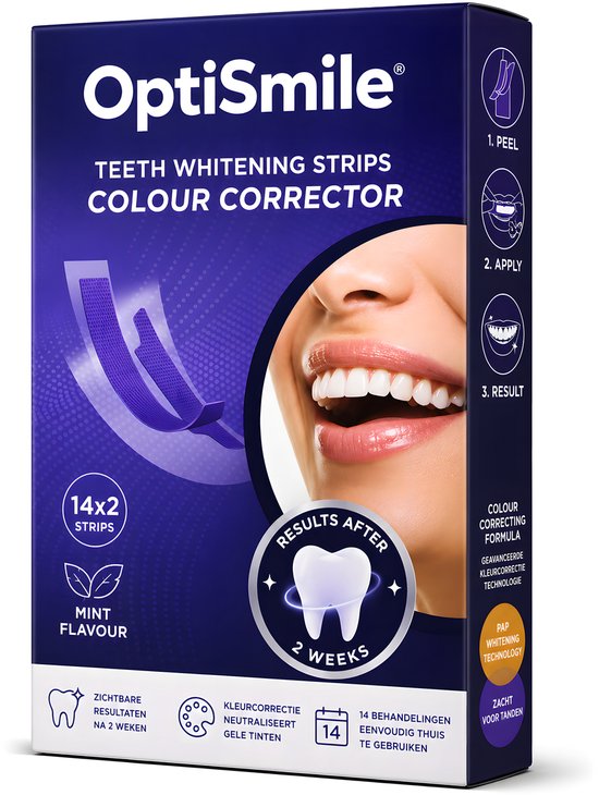 OptiSmile Teeth Whitening Strips 28 Stuks Tand Whitening Strips Mint ...