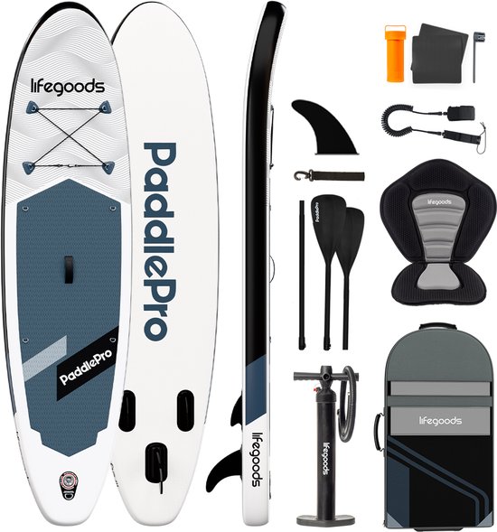 LifeGoods SUP Board Allround Compact - Met Zitje - 100 KG Draagkracht ...