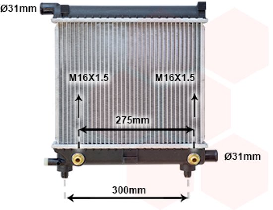 RADIATOR VOOR MERCEDES BENZ 190 W201 1982-1993 2015000603 | bol