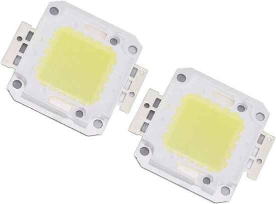 100W LED-chip 2 Stuks 9600LM 6000K COB Lichtchip 100W Krachtige Kralen ...