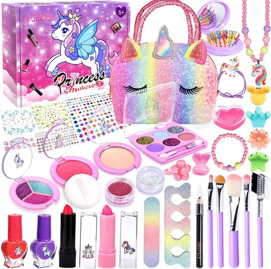 Make-upset voor meisjes - 36-delige wasbare kindermake-upset ...