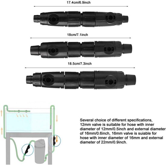 Hose Valve Fish Tank Hose Pipe Quick Release Connector Adapter ...