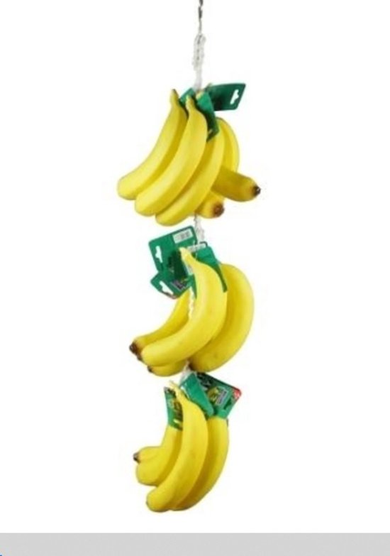 Hondenspeelgoed-Tros bananen-18 stuks-vinyl met piep. Lengte ca: 20 cm ...
