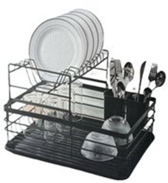 Kadirelli afdruiprek met lekbak - zwart - 2 etages - afwas druiprek ...