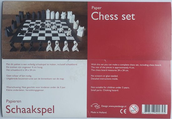 Papieren Schaakspel (Piet Design) om zelf te maken. | bol