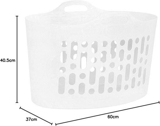 Grote Flexibele Wasmand 50 Liter - Wit | bol