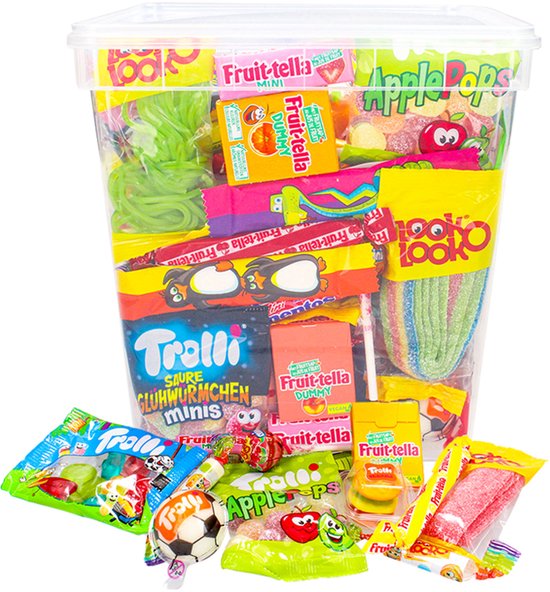 Festival snoep box - Mentos, Fruit-tella, Chupa Chups, Trolli, Look-O ...