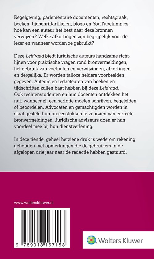 Leidraad voor juridische auteurs | 9789013167153 | Boeken | bol