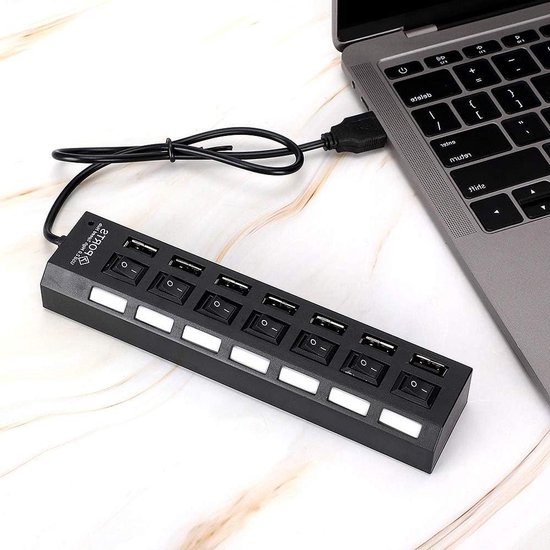 7 Port USB Hub Docking Station Multifunctional Portable with Switch (7 ...