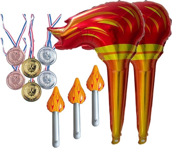 Inflatable Flashlight and Metal Medal Set - 4 Pieces and 6 Piece ...