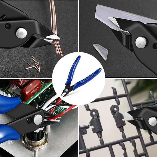 Small Side Cutting Pliers Mini Cable Scissors Right Angle Wire Cutters ...