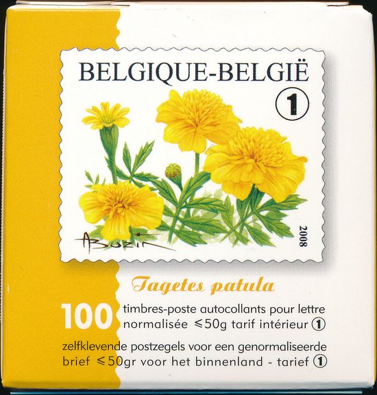 Bpost - Rol met 100 zelfklevende postzegels België - Tarief 1 - gele ...