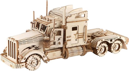 Houten 3D Puzzel Zware Vrachtwagen Model Kit voor Volwassenen | bol
